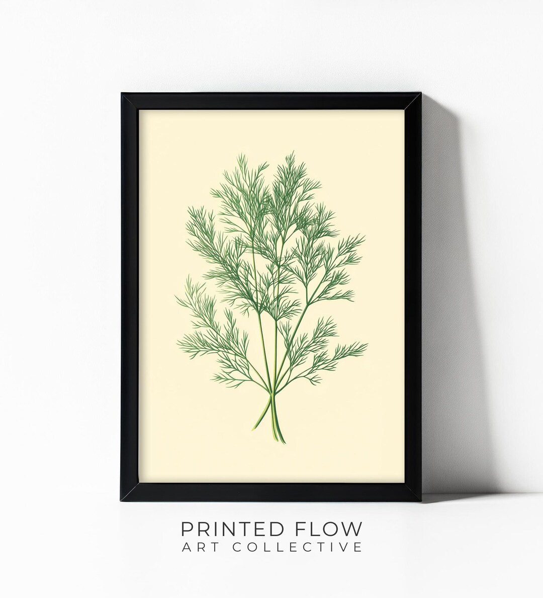 Dill Printable Wall Art – Modern Kitchen Herb Illustration – Minimalist ...