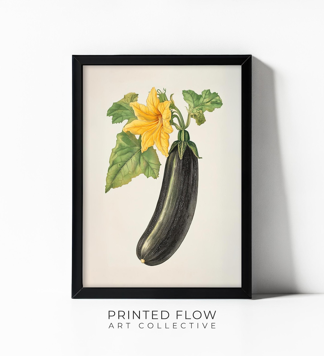 Zucchini Printable Wall Art – Modern Vegetable Kitchen Decor – Digital ...