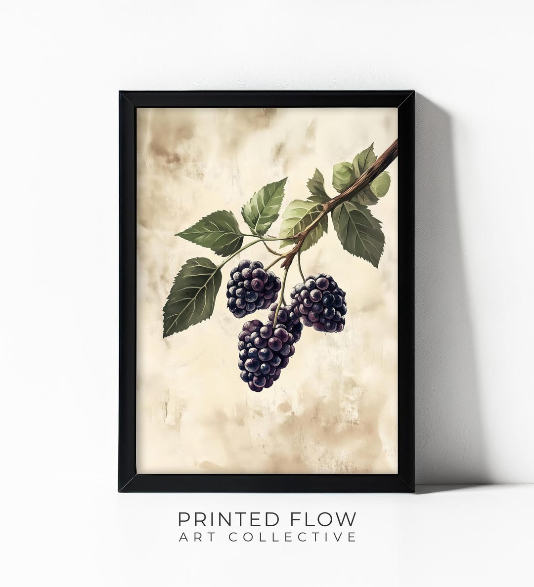 Blackberry Printable Wall Art - Farmhouse Kitchen Fruit Decor ...