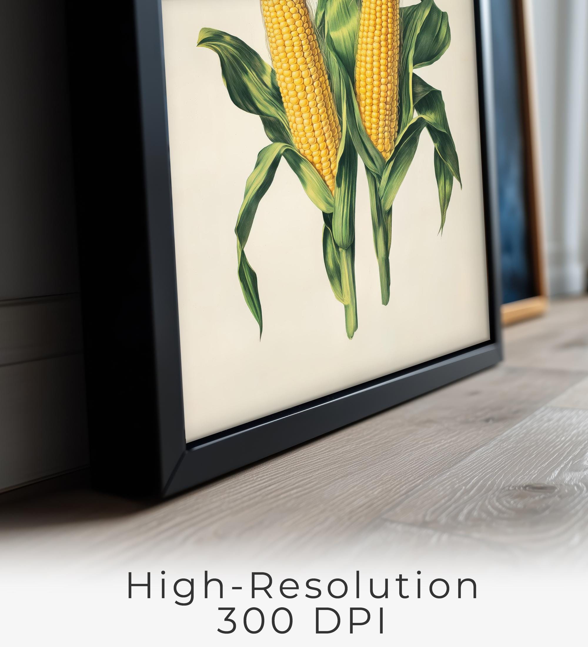 Corn Printable Wall Art – Modern Vegetable Kitchen Decor – Digital ...
