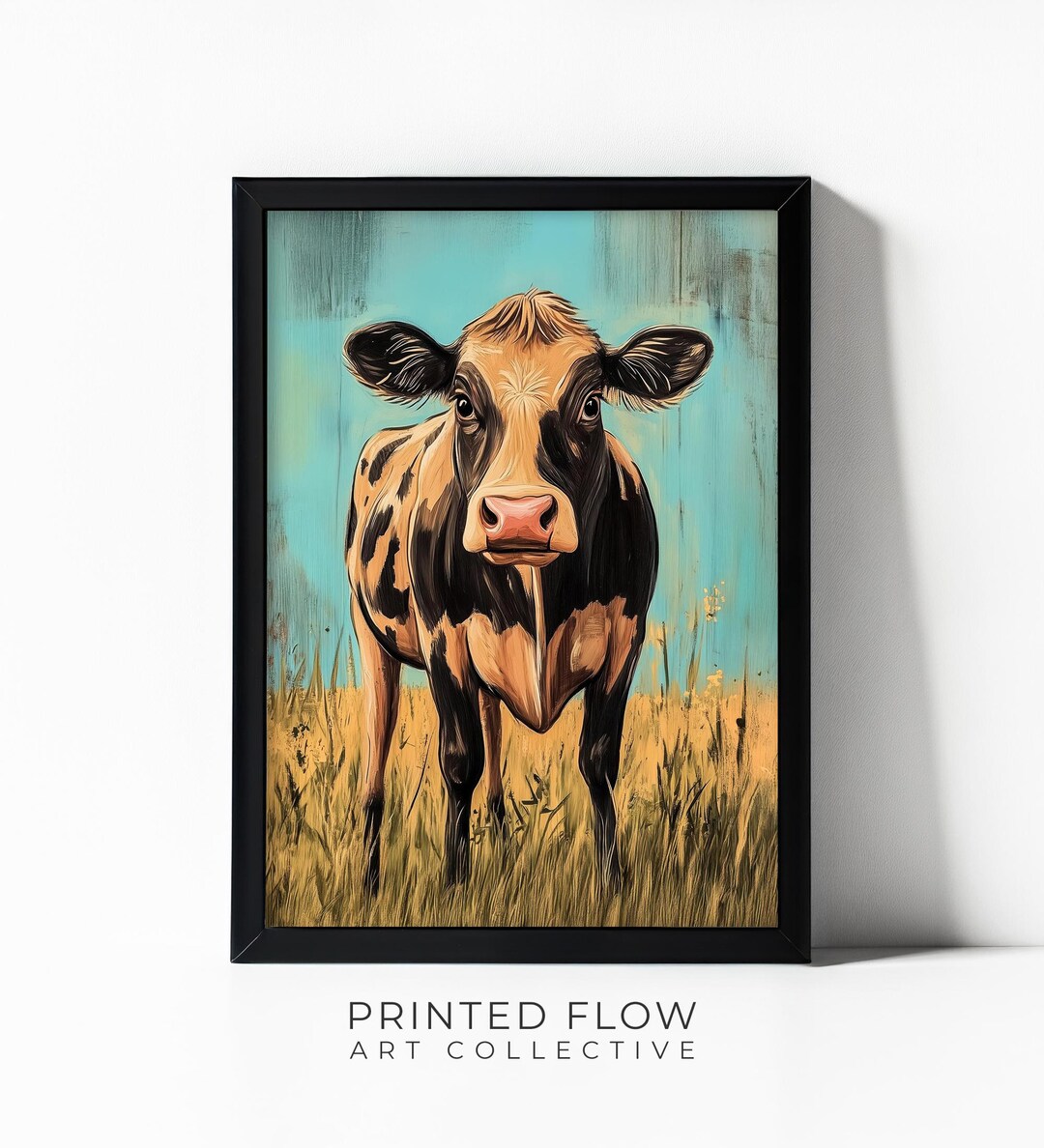 Farmhouse Cow Wall Art - Rustic Printable Artwork - Country-style ...