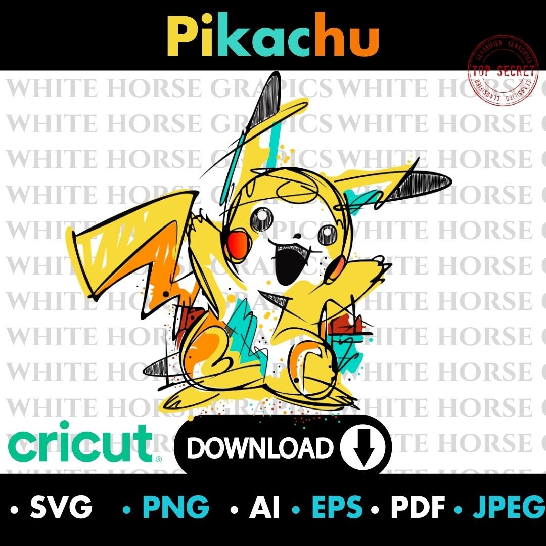 Pikachu SVG, Pokemon SVG, Pika Pika, Instant-digital Download ...