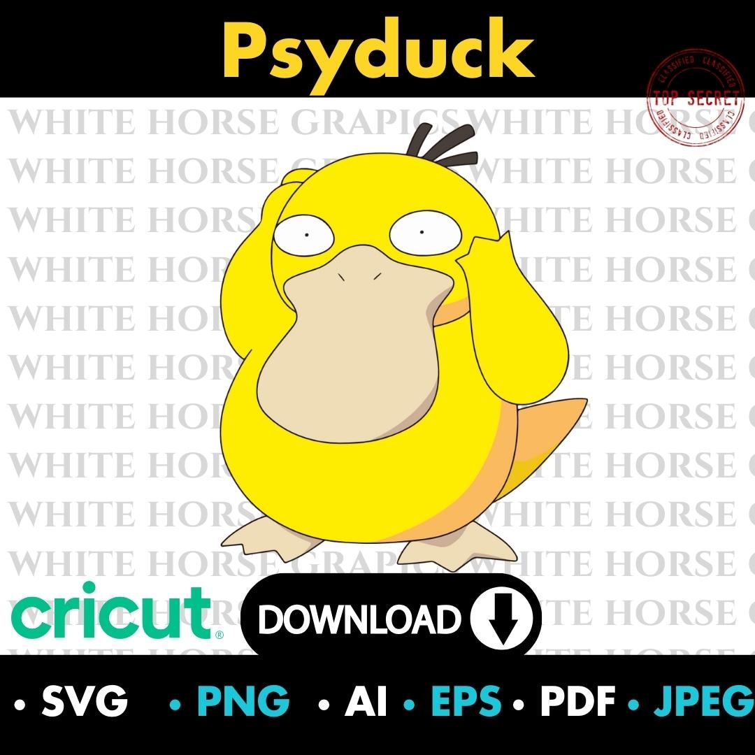 Psyduck Svg, Silhouette Svg, Psyduck Pokemon, Psyduck Png, Psyduck ...