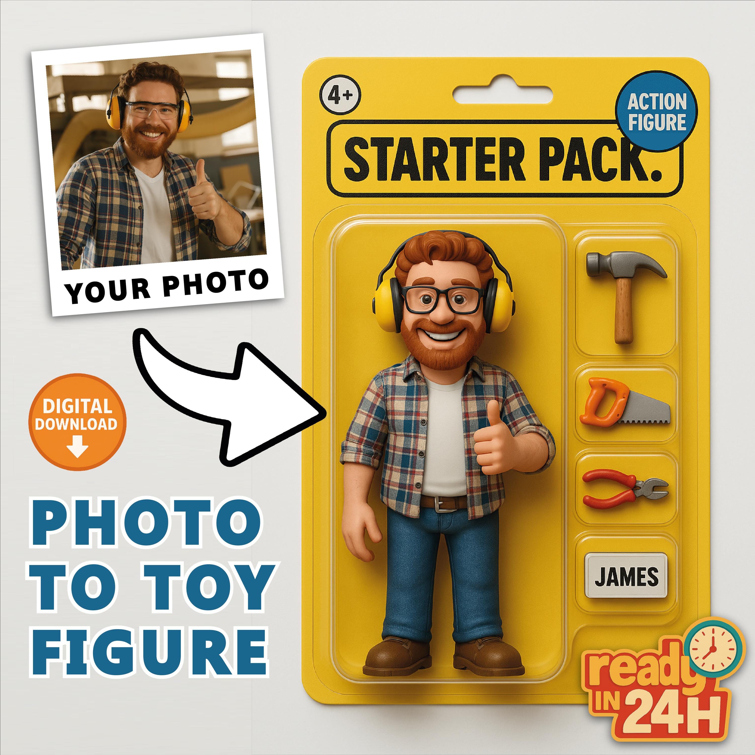 Personalized Toy Figure Starter Pack Gift, Custom Action Figure ...
