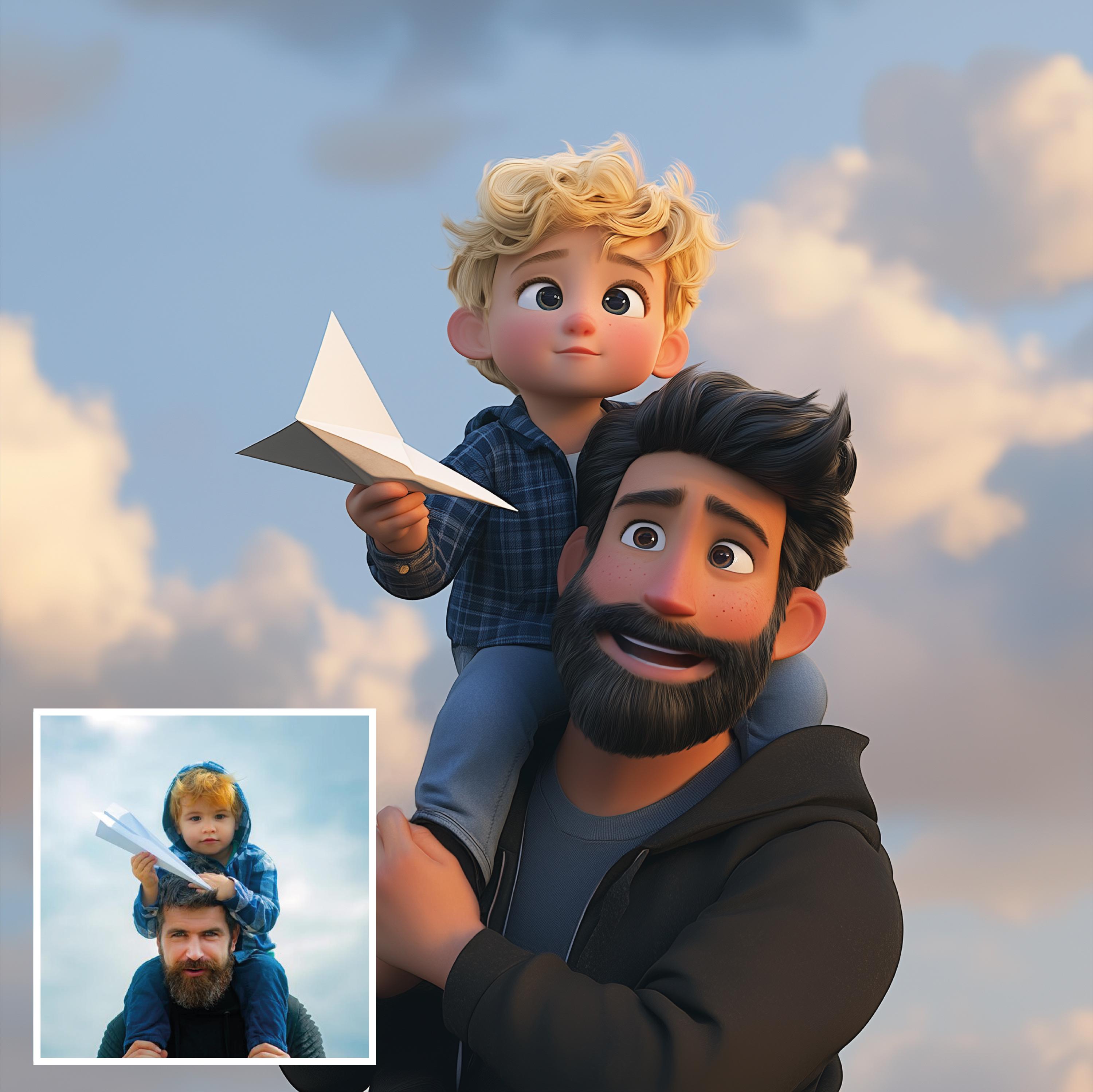 Custom Cartoon Animation Portrait Pixar-style Portrait From Photo ...