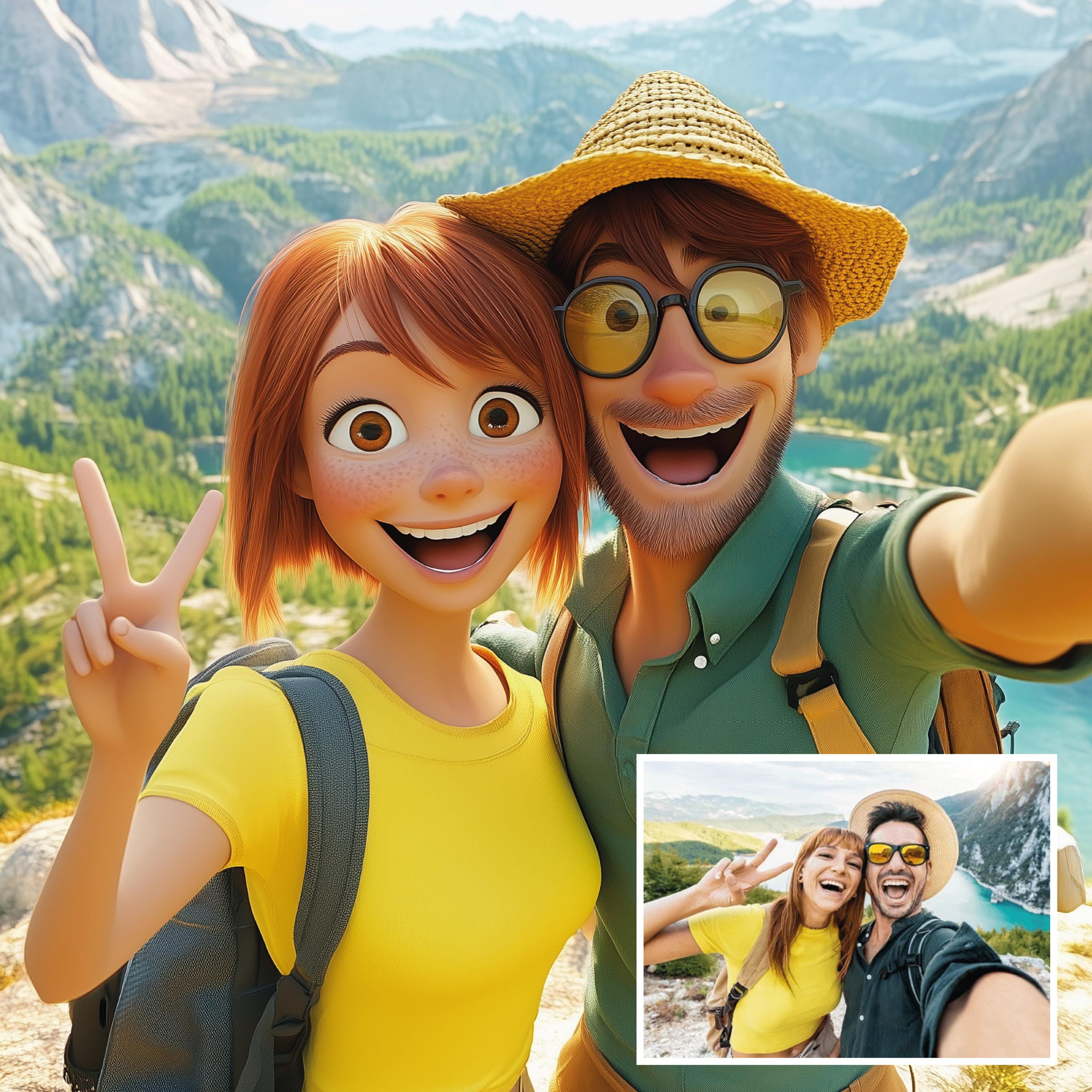 Custom Cartoon Animation Portrait Pixar-style Portrait From Photo ...