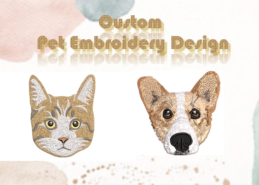 Custom Pet Embroidery Digital Design,custom Digitizing Services, Pet ...