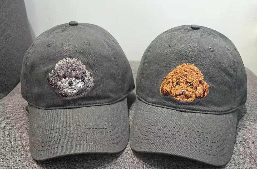 Custom Embroidered Dog Hat,personalized Pet Portrait From Pet Photos ...