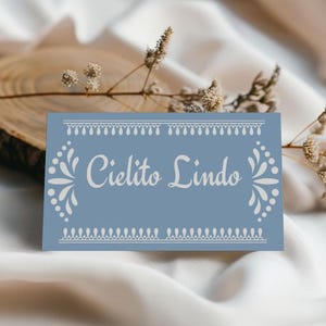 Dusty Blue Cielito Lindo Baby Shower Editable Canva Template, Printable ...
