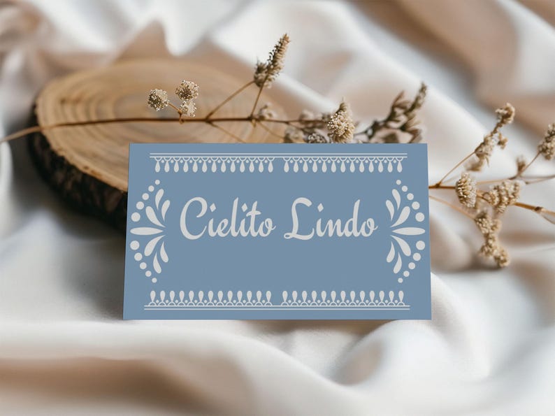 Dusty Blue Cielito Lindo Baby Shower Editable Canva Template, Printable ...