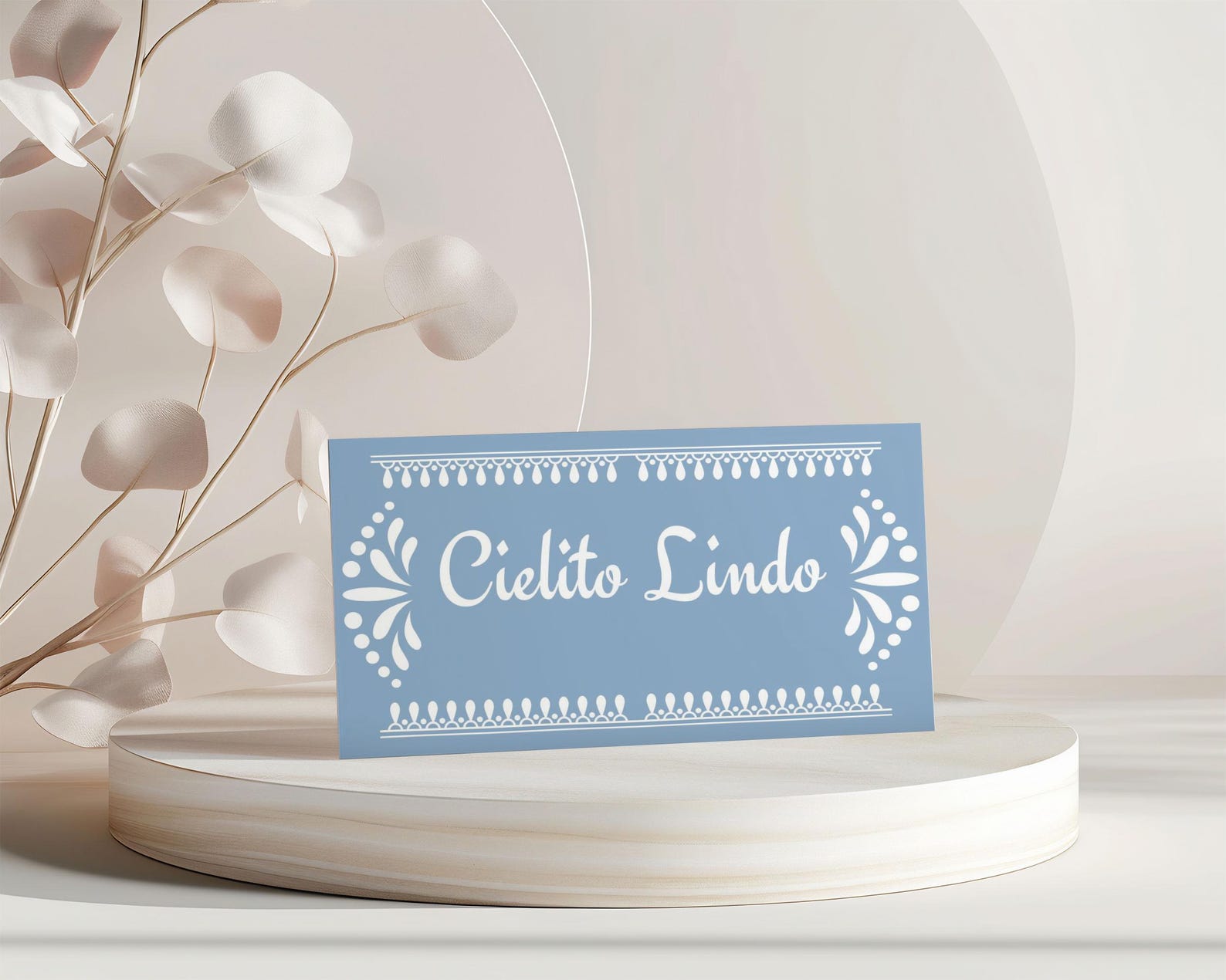 Dusty Blue Cielito Lindo Baby Shower Editable Canva Template, Printable ...