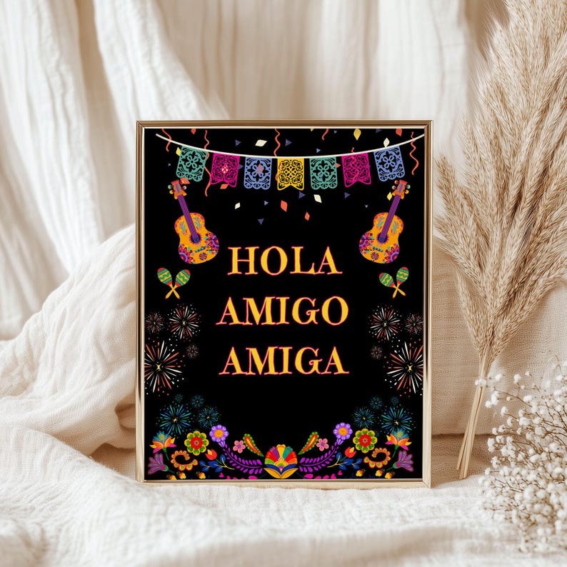 Spanish Mexican Fiesta Custom Welcome Sign, Birthday Party Entrance ...