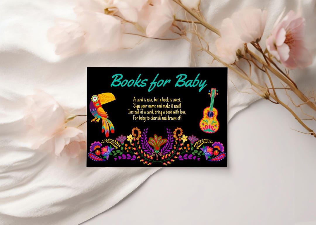 Mexican Fiesta Books for Baby Shower Invitation Card, Muchachitos ...