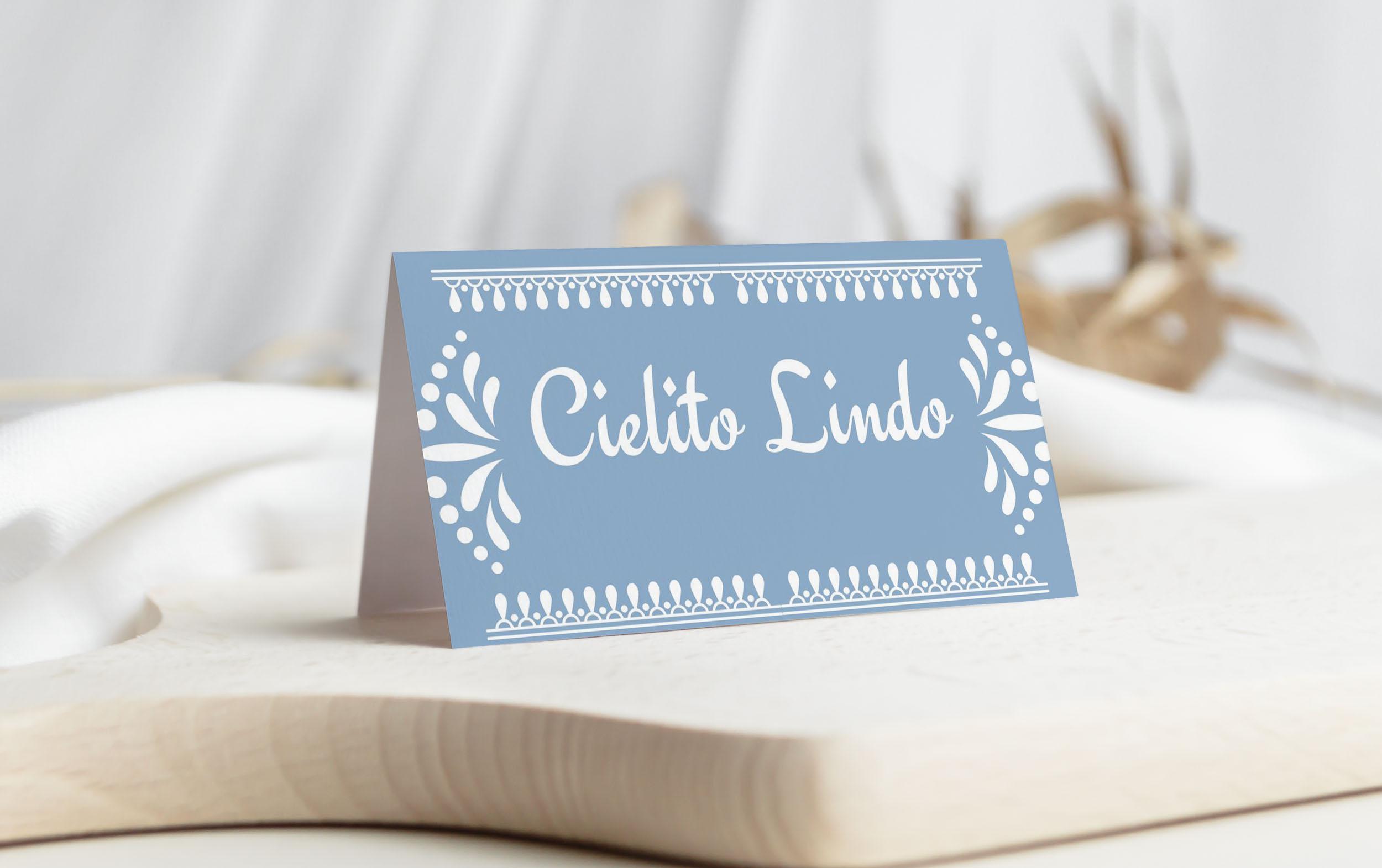 Dusty Blue Cielito Lindo Baby Shower Editable Canva Template, Printable ...