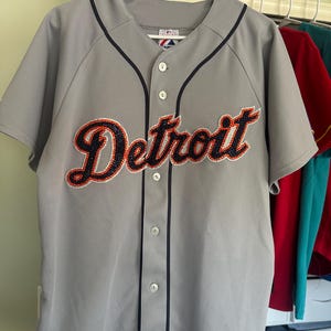 Detroit Tigers Rhinestone Baseball Jersey - Etsy