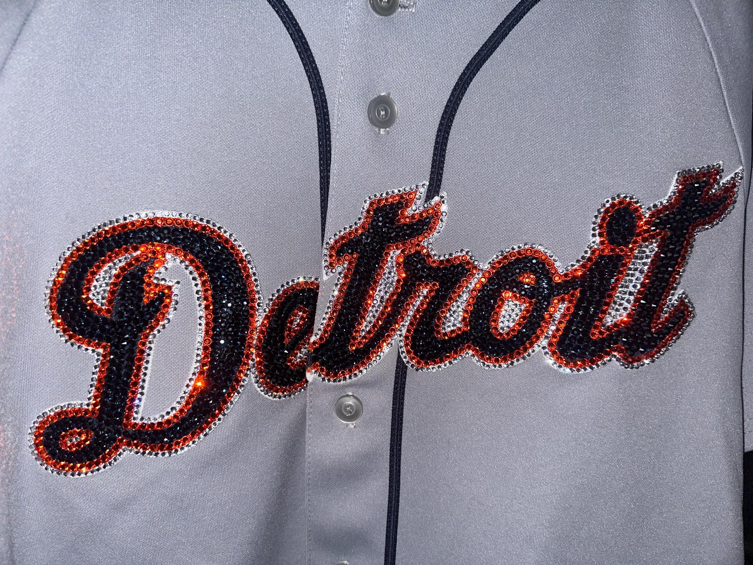 Detroit Tigers Rhinestone Baseball Jersey - Etsy