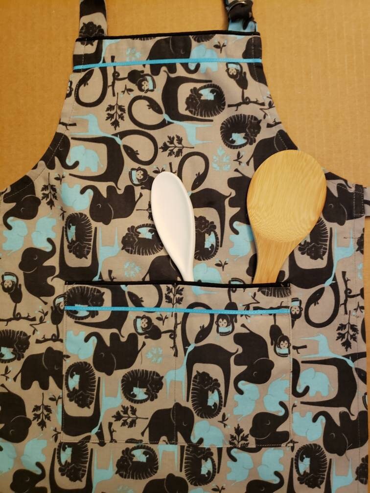 Child's Zoo Animal Apron With Pockets Boy or Girl Kitchen - Etsy