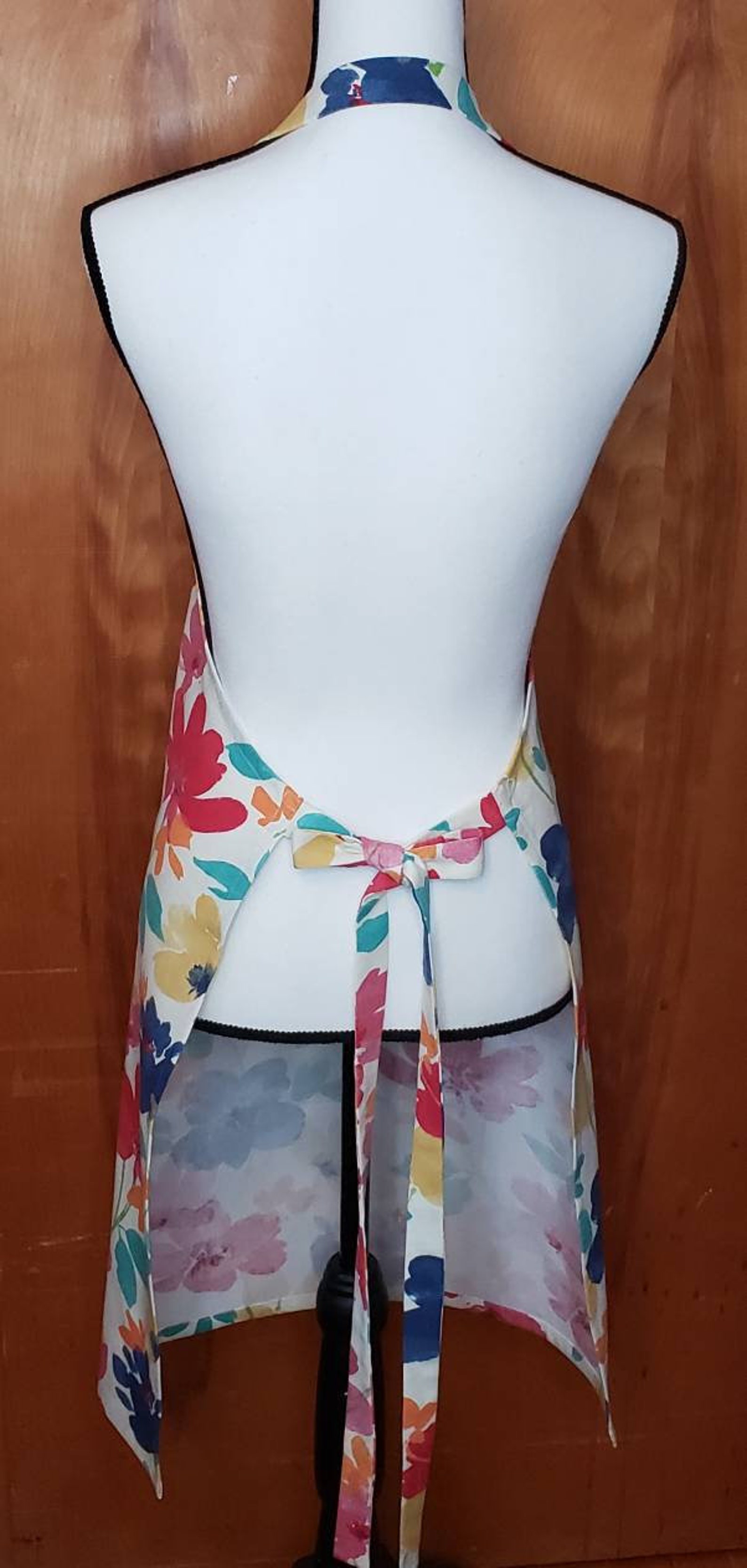 Floral Chef Apron With Pockets Artist Crafter Baker Cook - Etsy