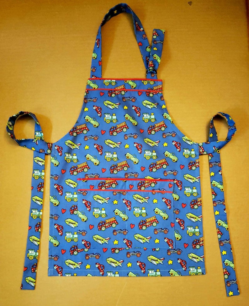 Child Plane Apron Truck and Car Design Preschool Size Smock - Etsy