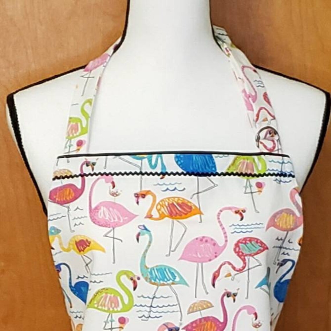 Flamingo Apron With Pockets, Artist Crafter, Woman's Kitchen Apron ...