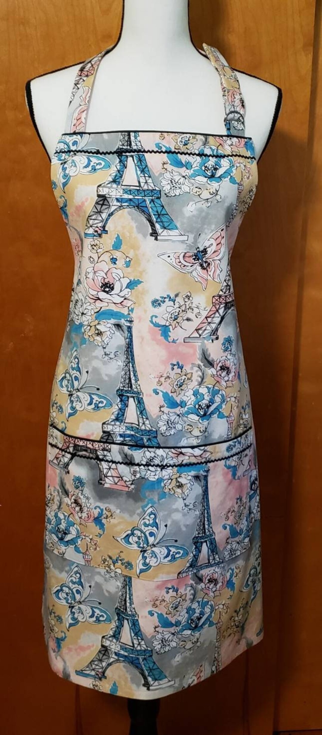 Paris Eiffel Tower Print Apron With Pockets, Artist Crafter, Baker Cook ...