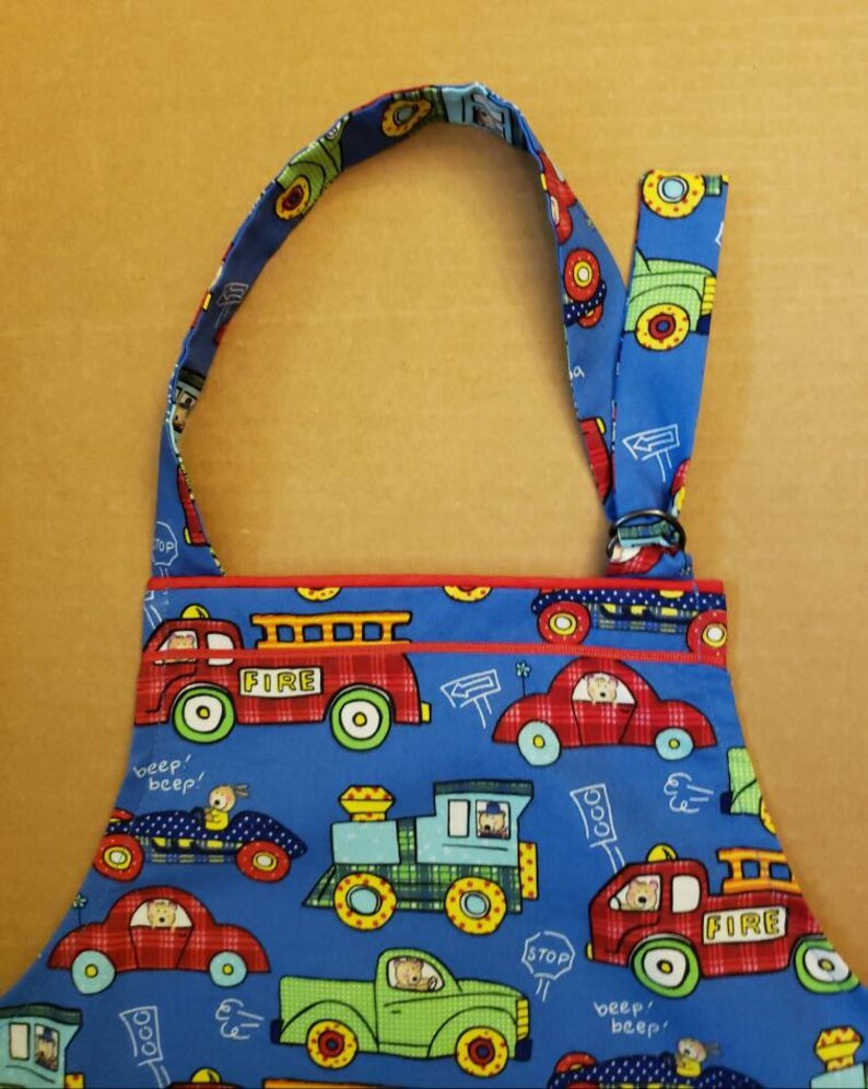 Fire Truck Child Apron Truck and Car Print Apron with | Etsy