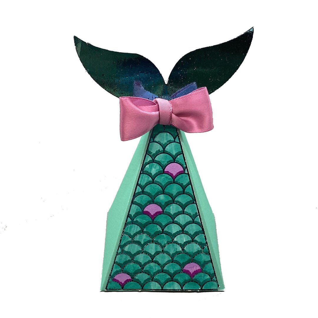 Mermaid Themed Party Favor Box SVG, Wedding Favor Box Cut File for ...