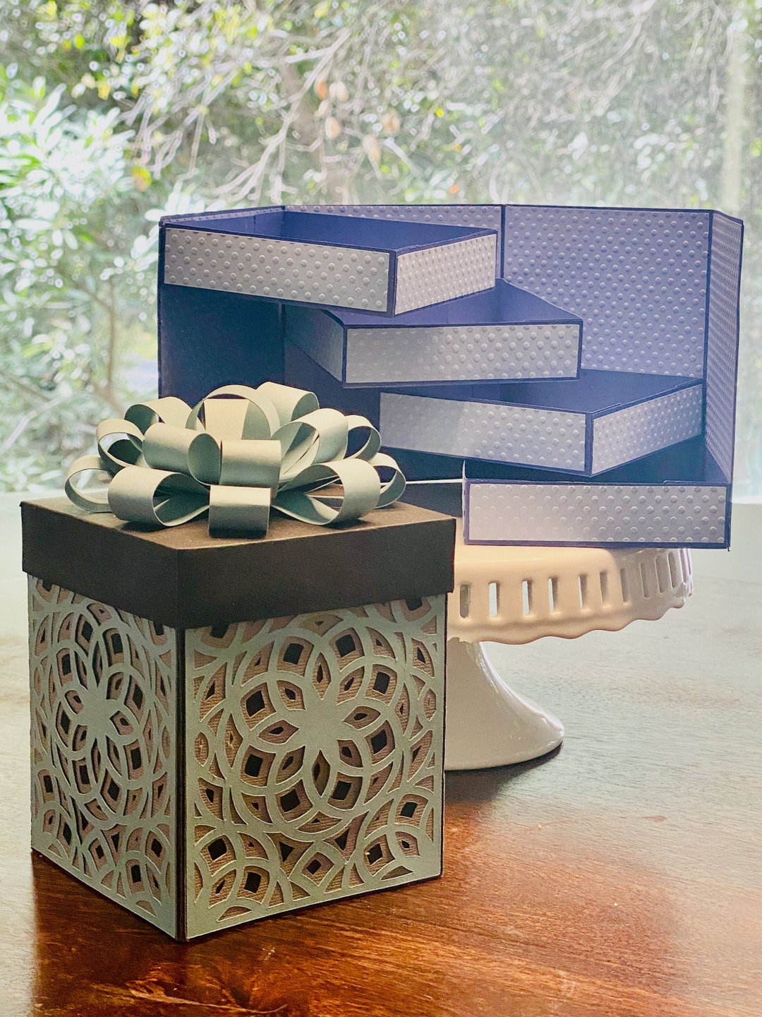 Tower Explosion Box SVG Explosion Box Gift Box Tower Gift Box Tiered ...