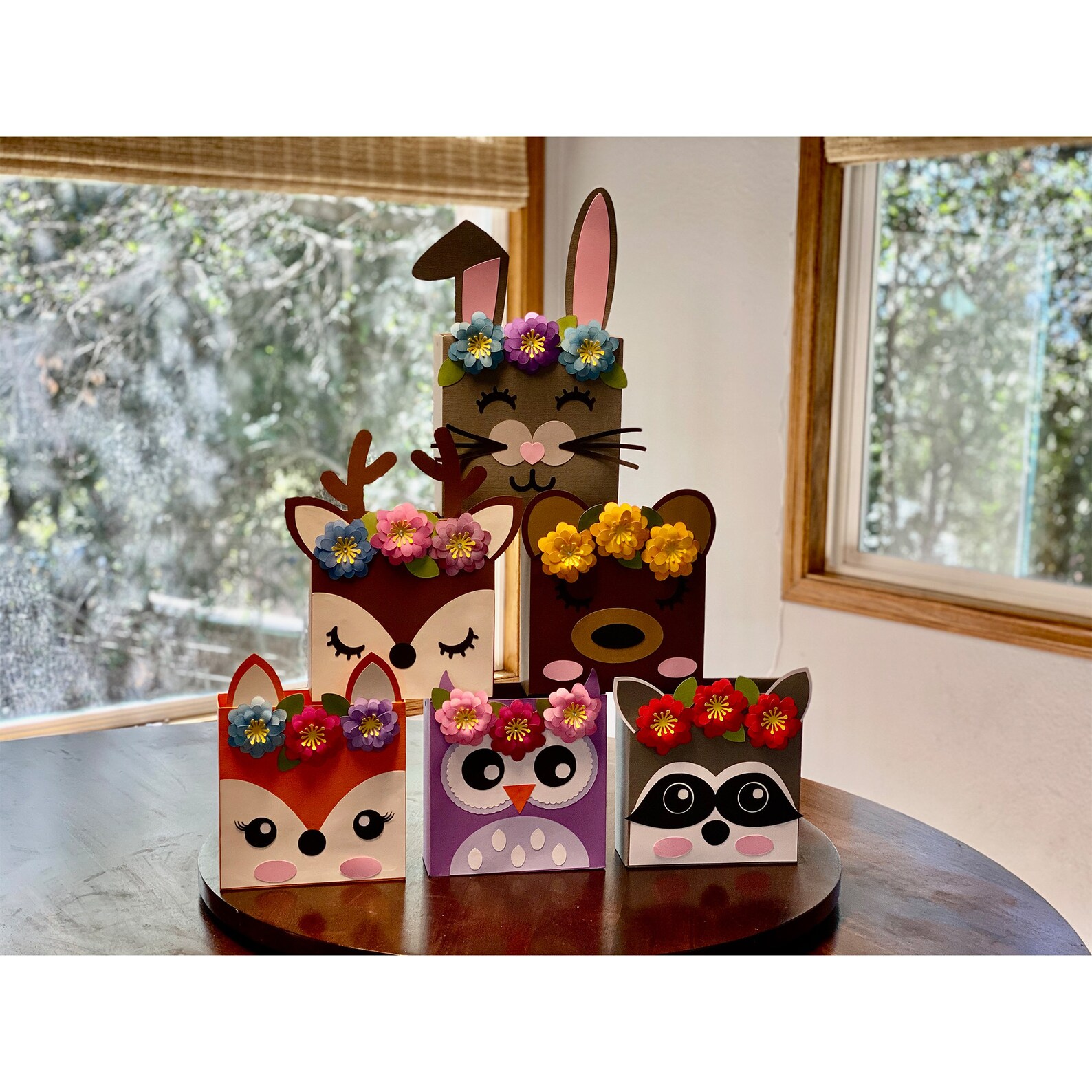 Oh Deer Woodland Creatures Gift Bag SVG Cut File for Cricut - Etsy