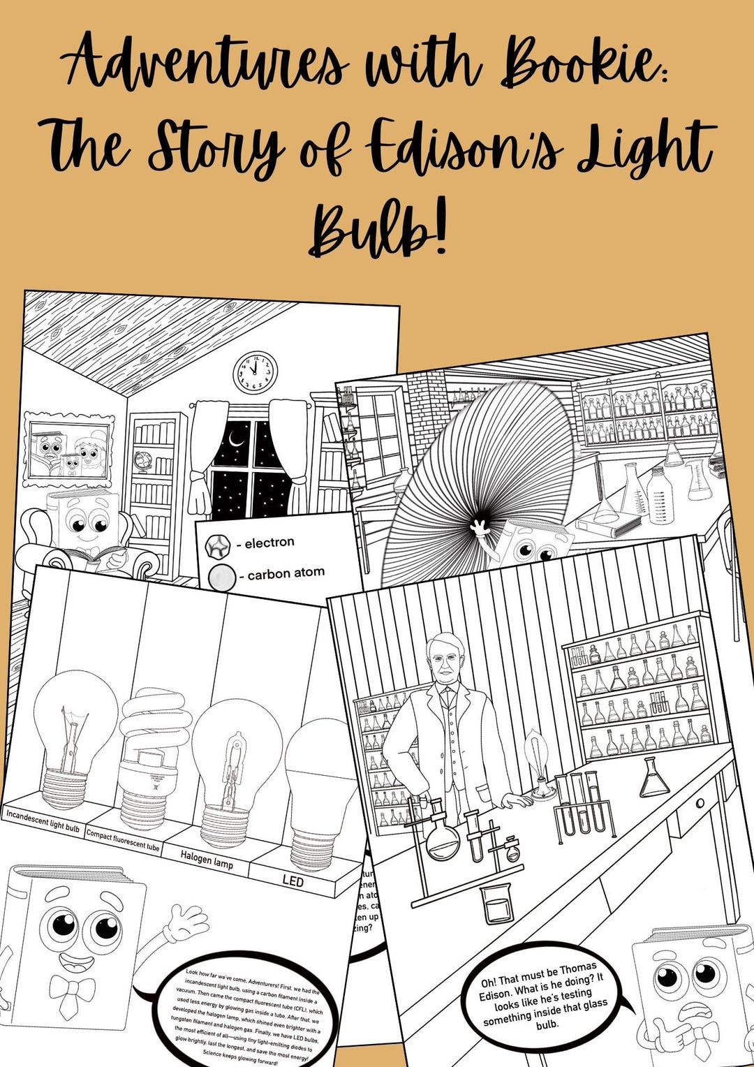 Thomas Edison STEM Educational Coloring Book for Kids | Printable ...