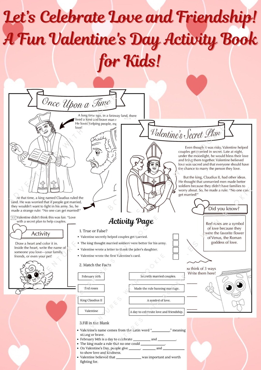 Valentine Activity Book for Kids | Fun Crafts, Coloring, and ...