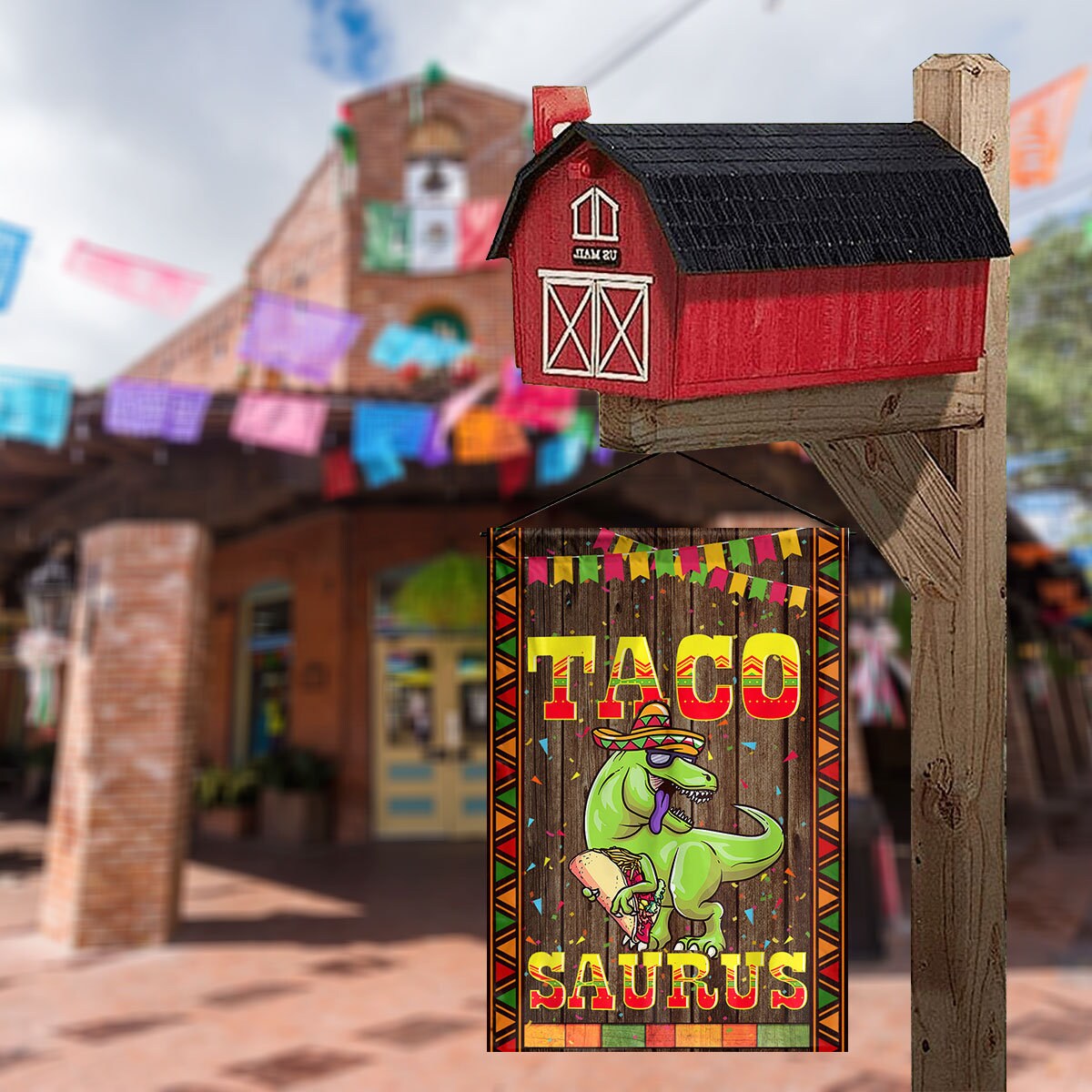 Tacosaurus T-Rex Flag, Tyrannosaurus Dinosaur