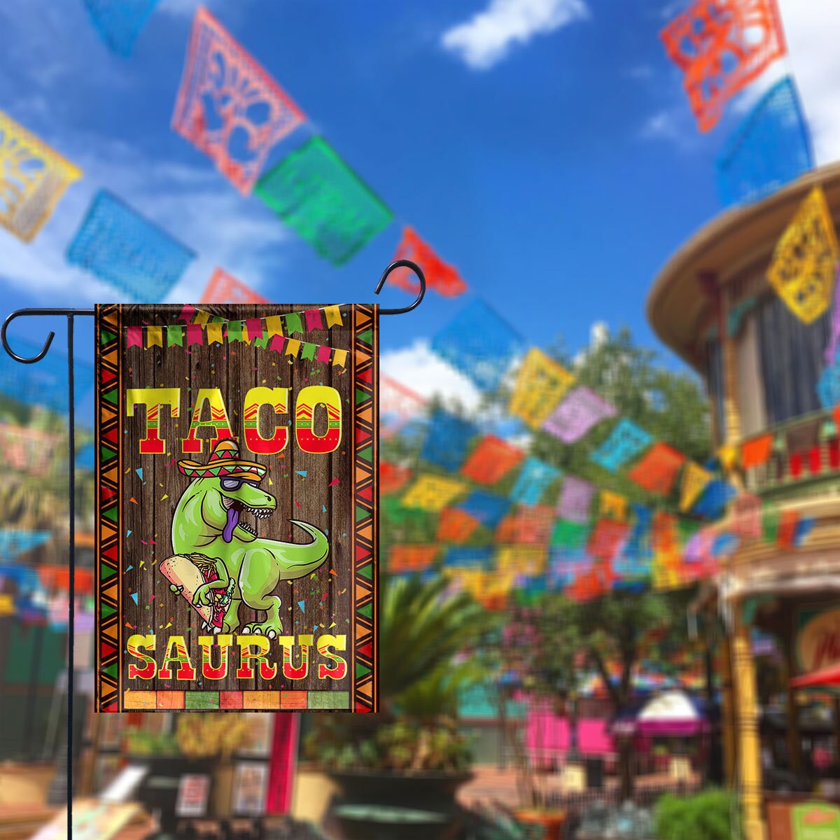 Tacosaurus T-Rex Flag, Tyrannosaurus Dinosaur