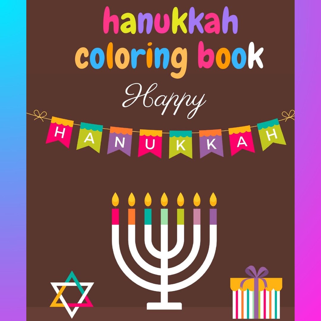 45 Pages, Hanukkah Coloring Book for Kids, Hanukkah Coloring Pages ...