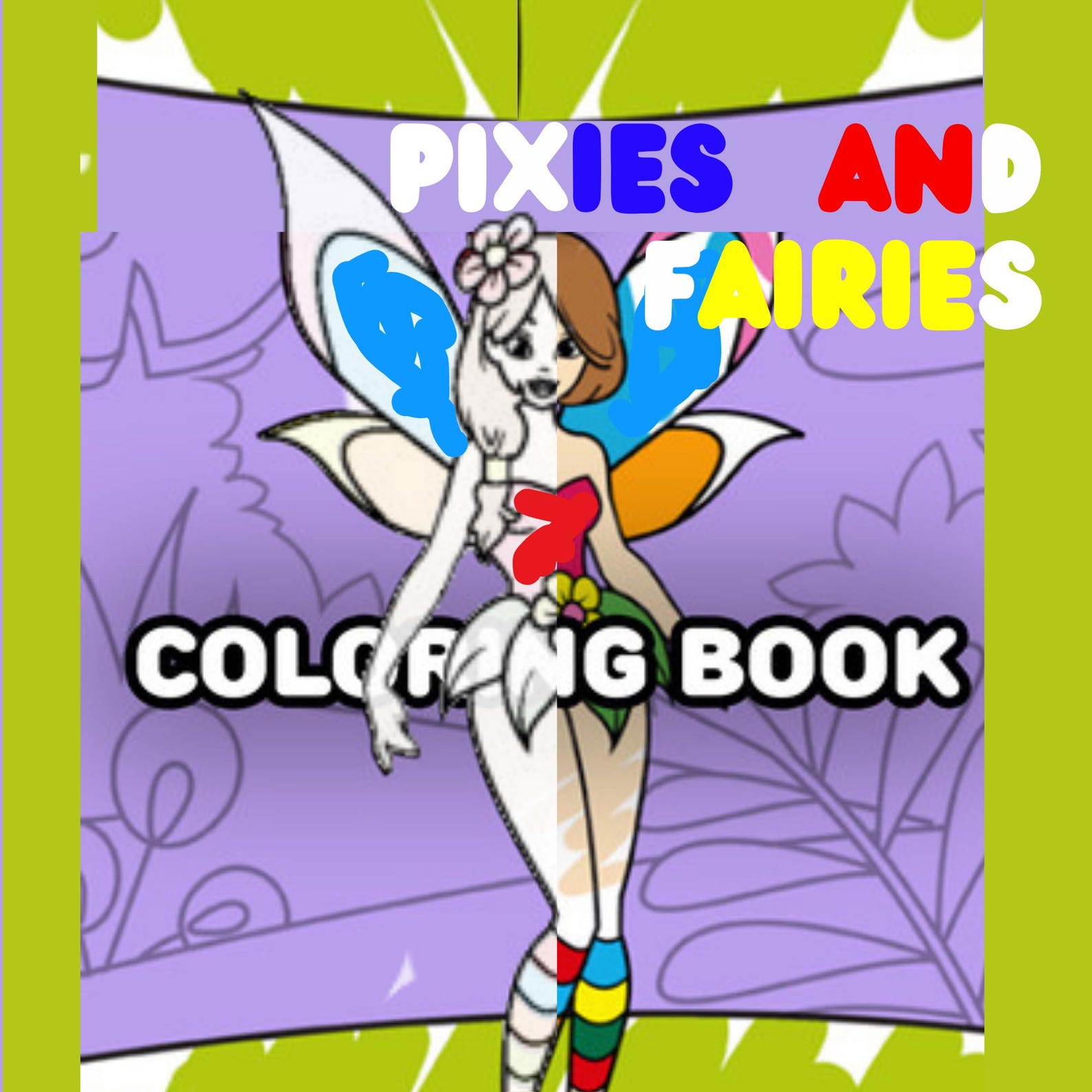 Pixies and Fairies Coloring Pages, Pixies and Fairies Coloring Book ...