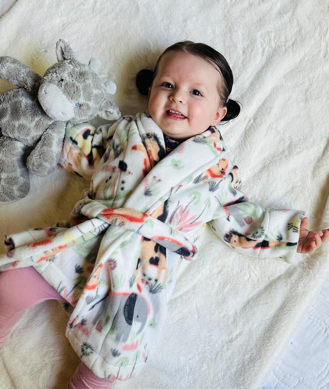 Jungle Animals, Cozy Fleece Toddler Robe, 12 Months to Size 10, Extra ...