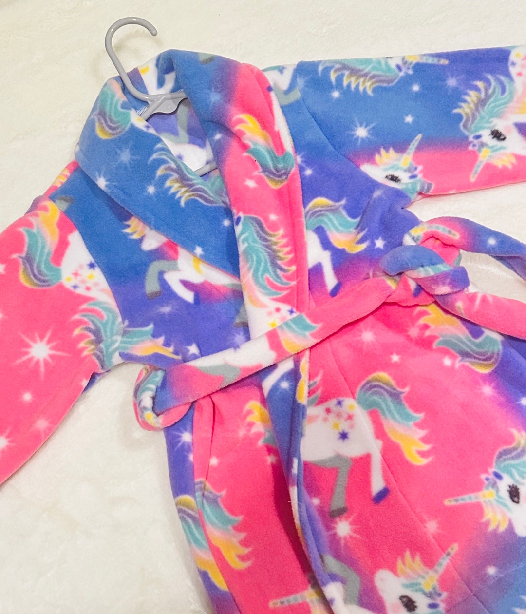 Cosmic Rainbows and Unicorns Cozy Fleece Toddler Robe, 12 Months to ...