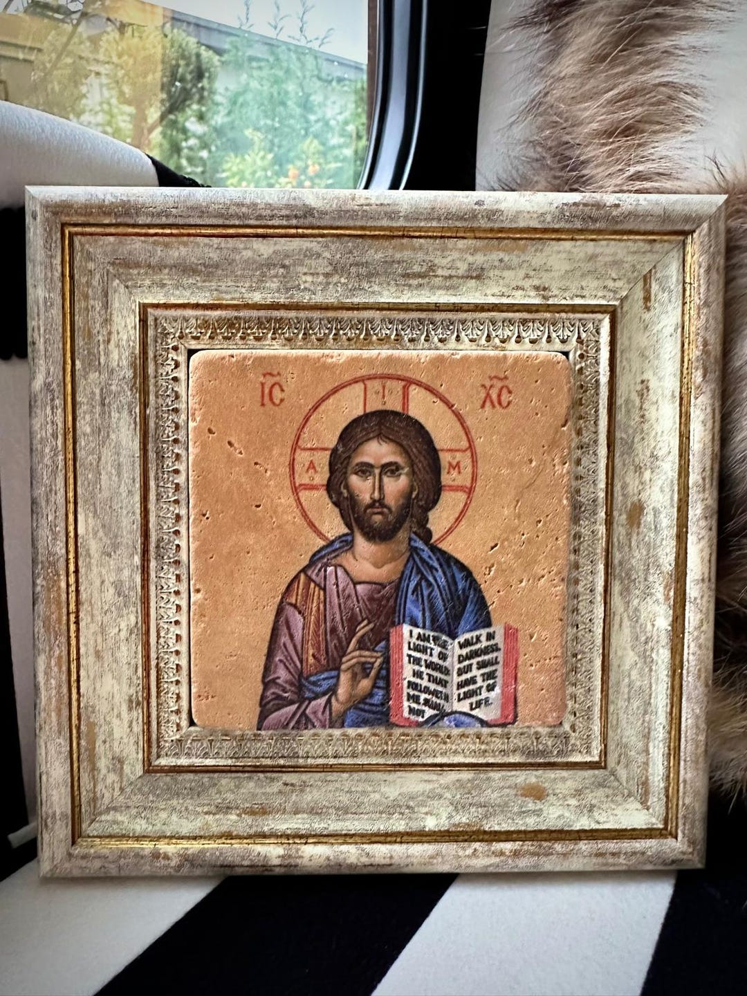 Jesus Christ Stone Icon Plaque, 'the Teacher', Religious Wall Decor - Etsy