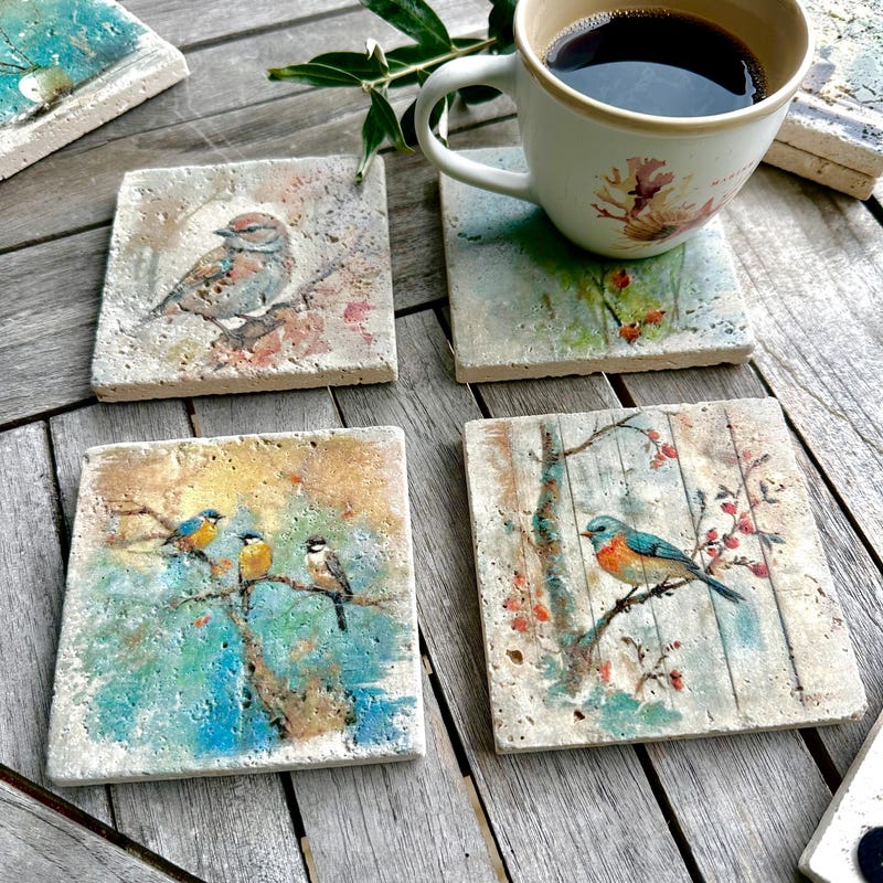 Stone Drink Coasters - Etsy