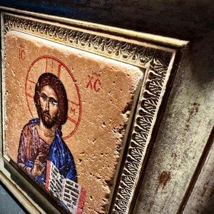 Jesus Christ Stone Icon Plaque, 'the Teacher', Religious Wall Decor - Etsy