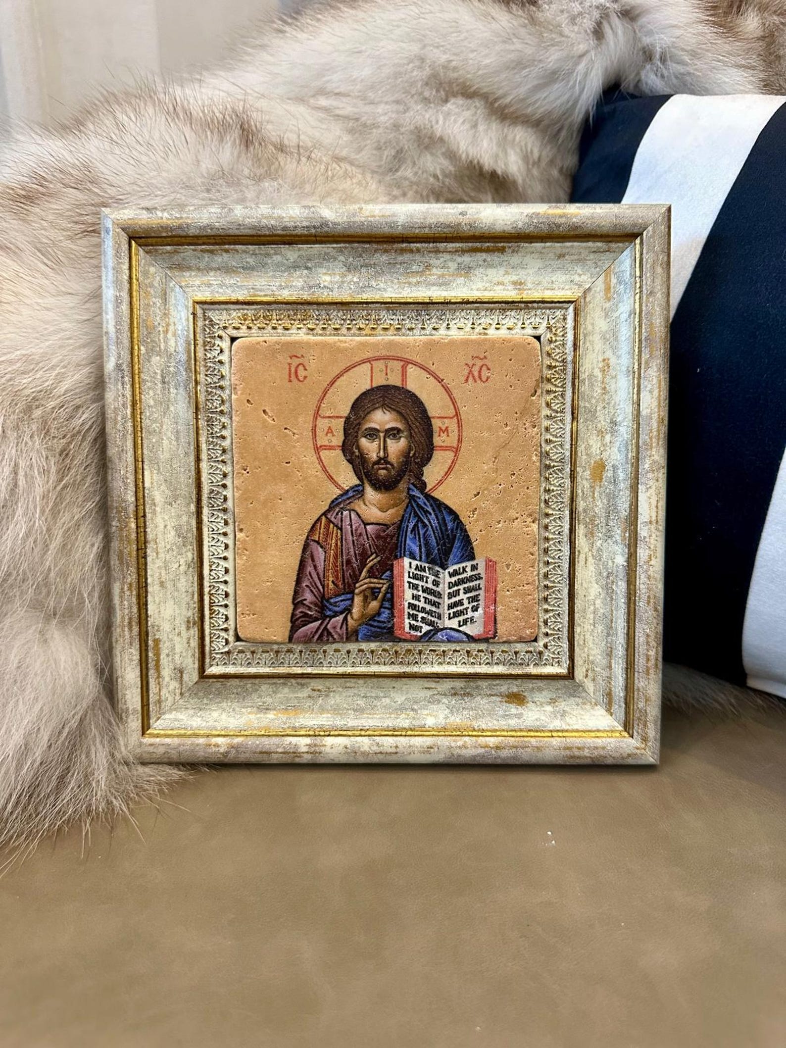 Jesus Christ Stone Icon Plaque, 'the Teacher', Religious Wall Decor - Etsy