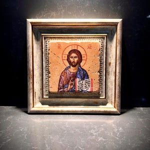 Jesus Christ Stone Icon Plaque, 'the Teacher', Religious Wall Decor - Etsy