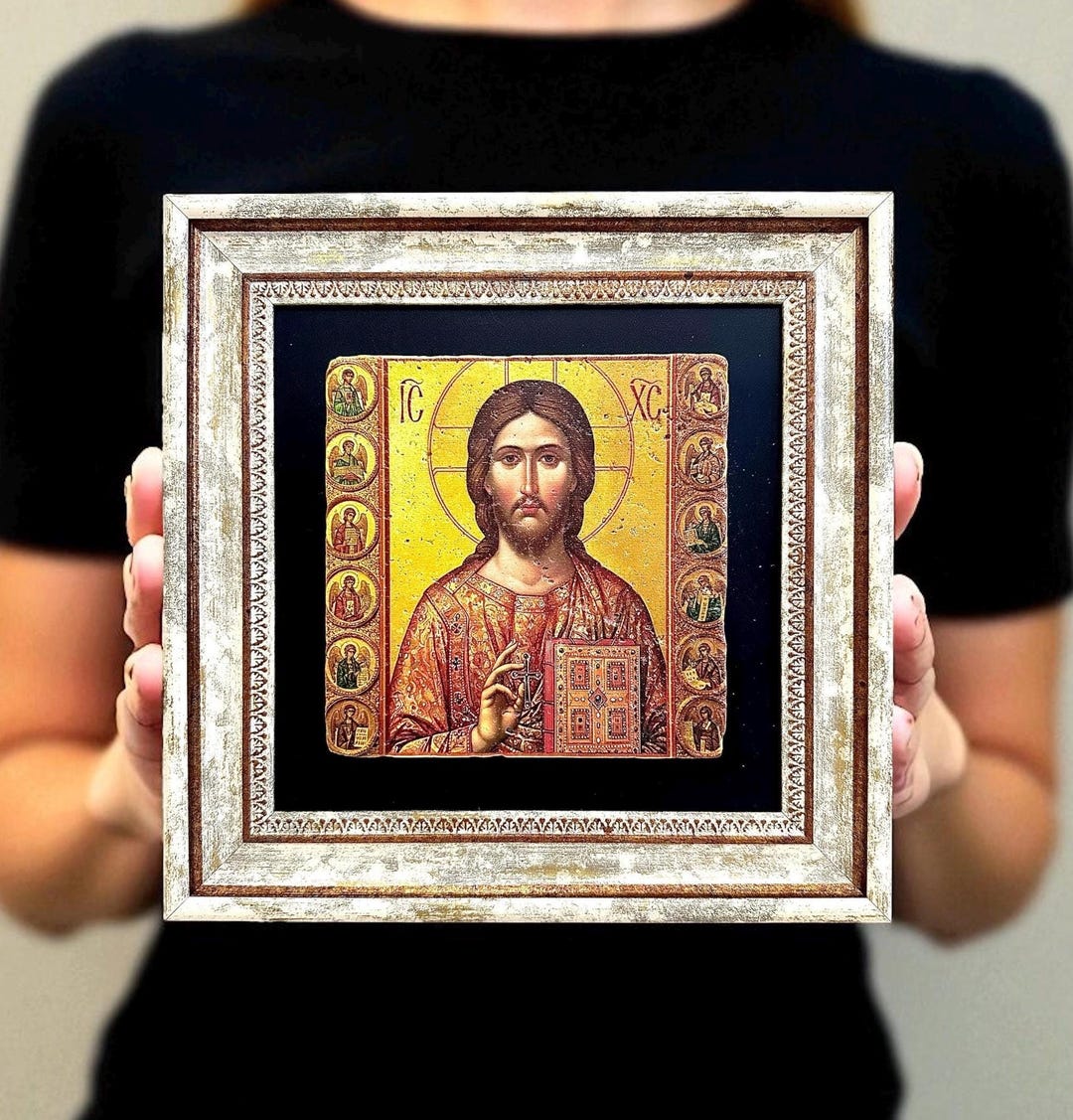 Iconic Jesus Byzantine Jesus Christ Religious Artwork, Orthodox ...