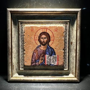 Jesus Christ Stone Icon Plaque, 'the Teacher', Religious Wall Decor - Etsy