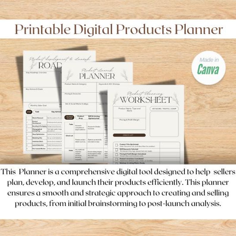 Printable Product Planning Worksheet - Etsy