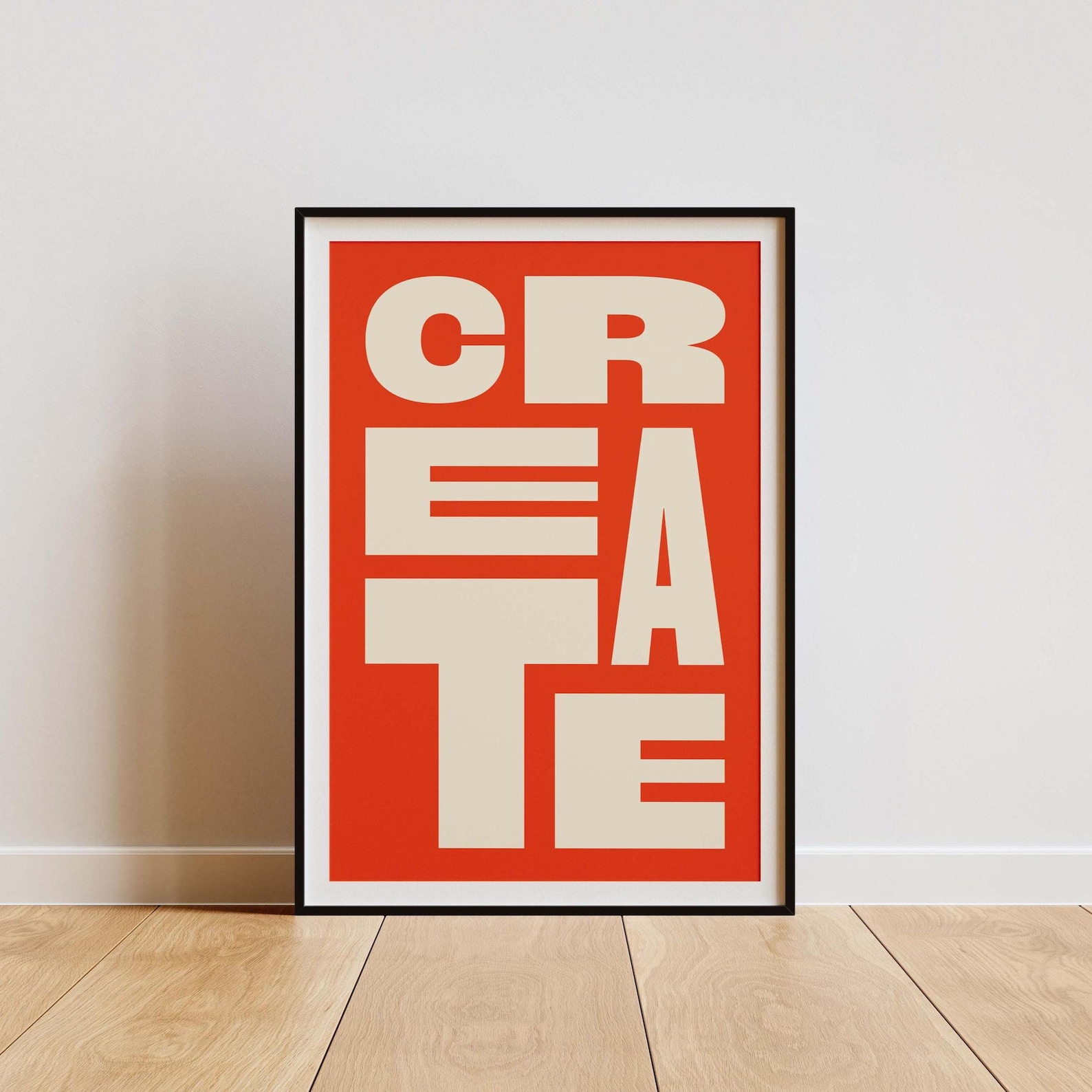 Create Modern Typography Poster Trendy Motivational Wall Art, Bold Type ...