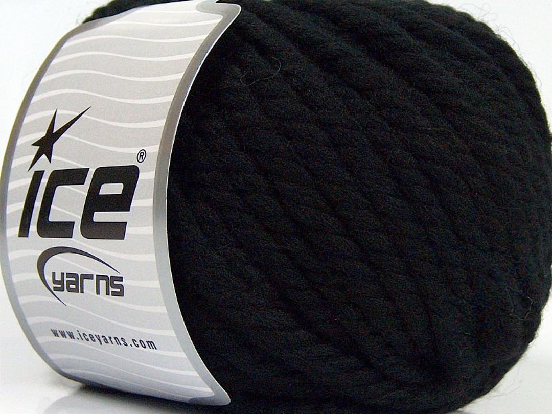 Black Merino XL Yarn 77065 Ice Yarns Super Bulky 100% Merino Wool 100 ...