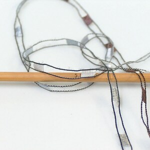 Burgundy Brown White Ladder Ribbon Yarn Ice Trellis Railroad 34028 50gr ...