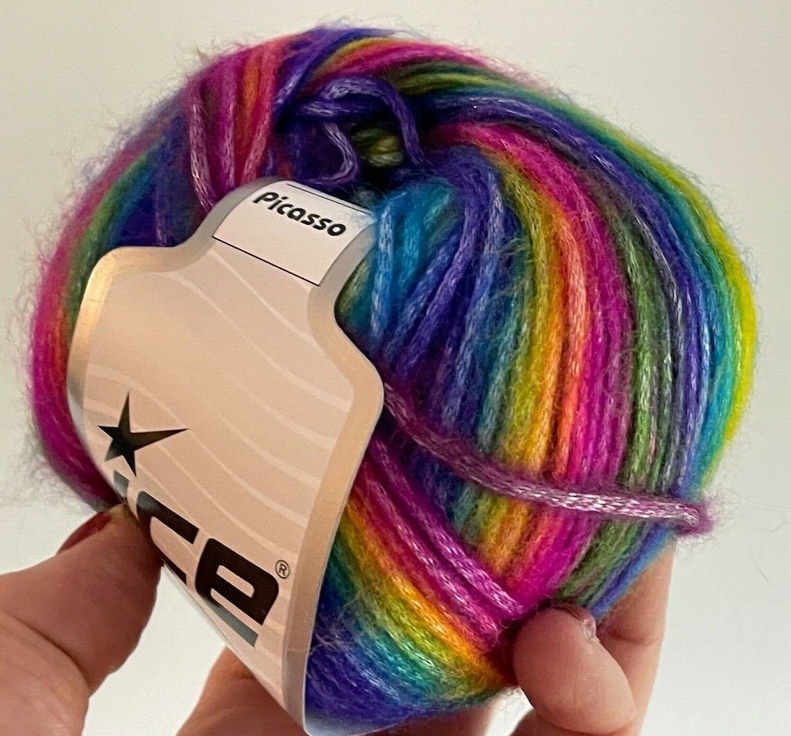 Picasso Rainbow II Ice Yarns 64627 Blue Purple Green Yellow - Etsy ...