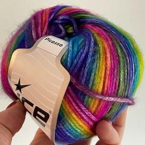 Picasso Rainbow II - Ice Yarns 64627 Blue Purple Green Yellow Orange ...